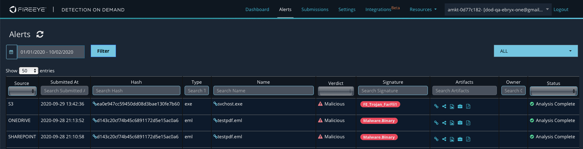 DOD Portal | FireEye Developer Hub